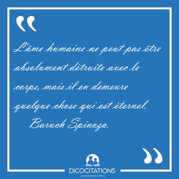 L'âme humaine ne peut pas être absolument détruite avec le ...